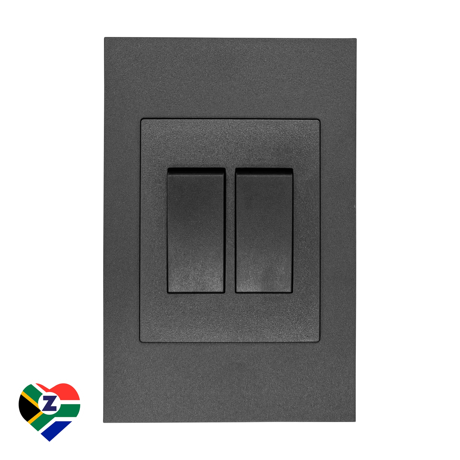Two-Way Dena Q Series 4x2 Charcoal Wall Light Switch