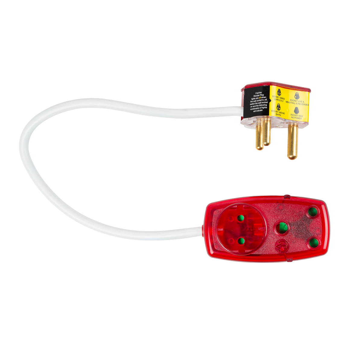 Dual-Outlet Integrated Surge Protector short extension Plug