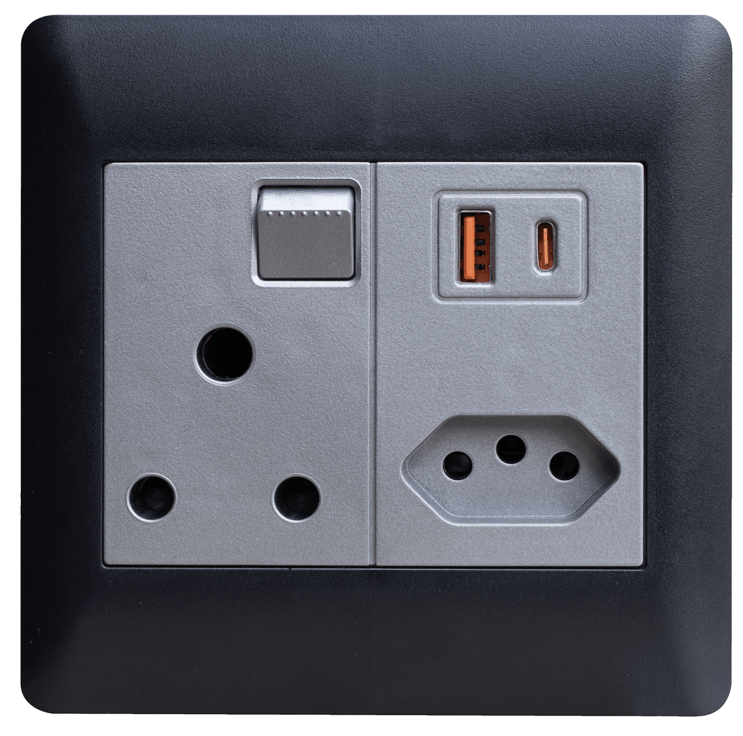 Titanium Apollo 4x4 Single Plug, Euro Plug and 3.1 USB A+C Port