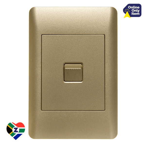 Gold Apollo 4x2 1 Lever Dimmer Switch | Elegant Gold | Zebbies