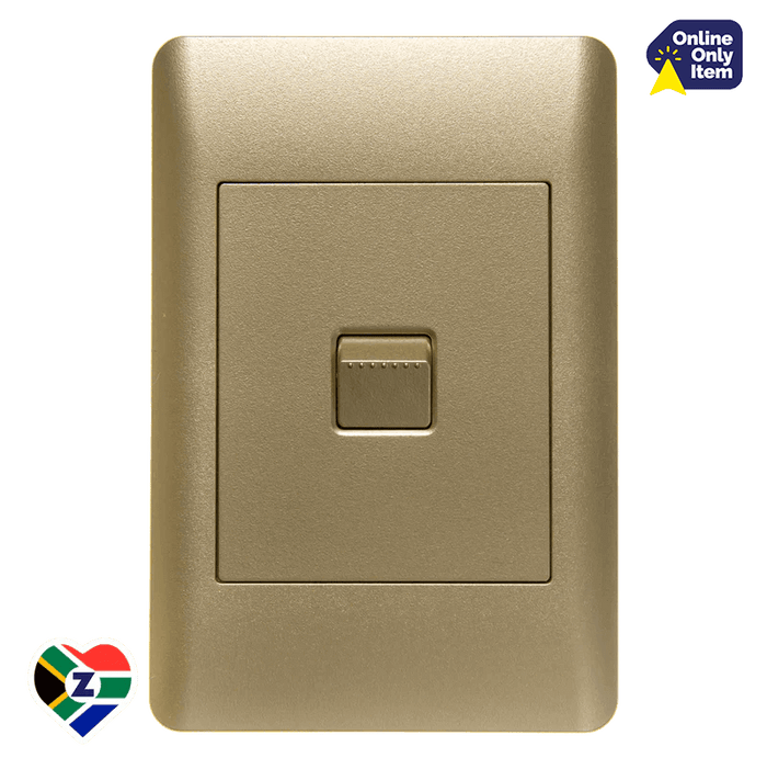 Gold Apollo 4x2 1 Lever Dimmer Switch | Elegant Gold | Zebbies