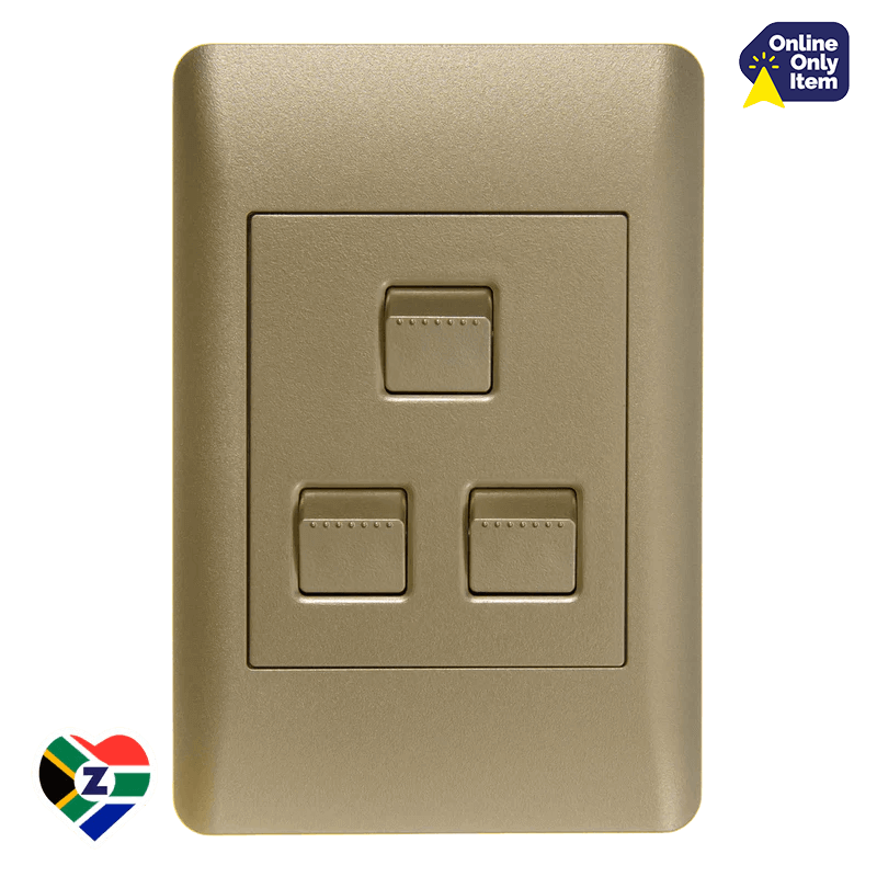 Gold Apollo 4x2 3 Lever Switch