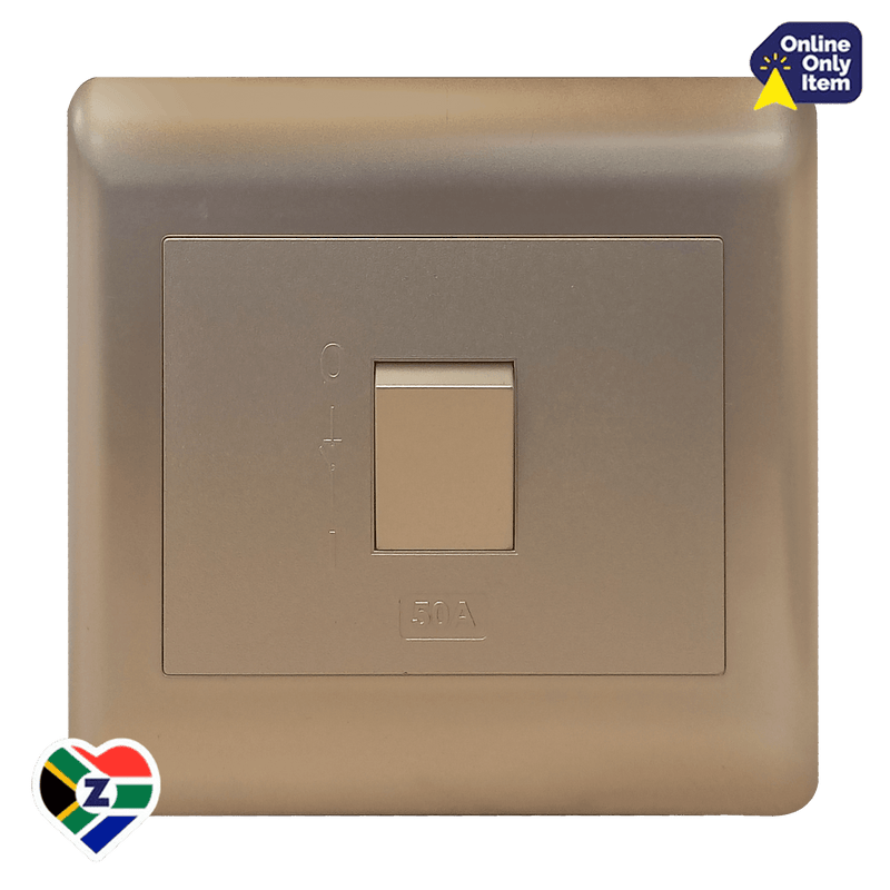 Apollo Elegant Gold 4x4 50 Amp Stove Isolator Switch | Zebbies