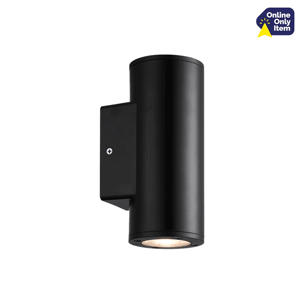 Argus Black Up and Down Facing Round Outdoor Wall Light