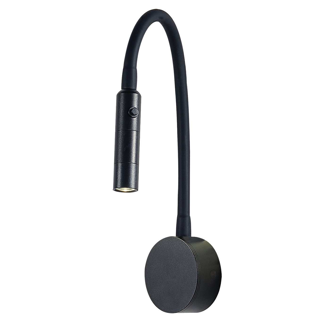 Black LED Wall Light with a Flexible Arm and Switch