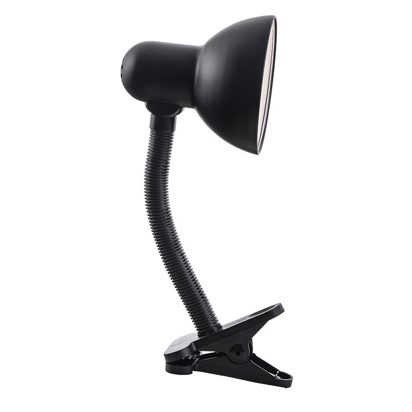 Black Student Desk Lamp with Clamp | Clip-On Task Light | Zebbies