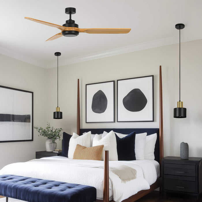 Cardinal Black 80W Ceiling Fan with Remote Control