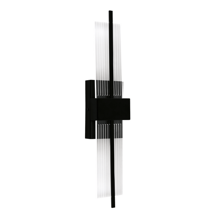 Chloe 7W Black & Fluted LED Wall Light | 4000K Cool White | Zebbies