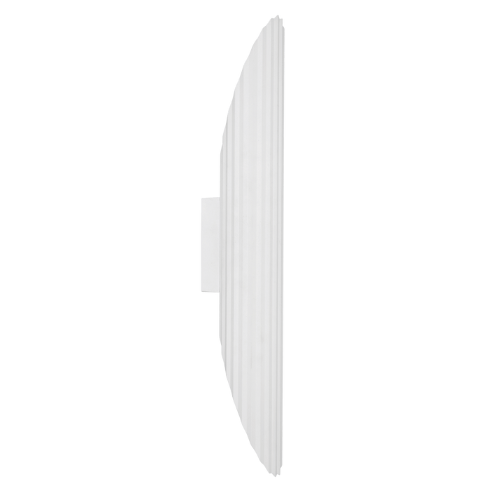 Flute 500mm White Up/Down Wall Light | Sand White Finish | Zebbies