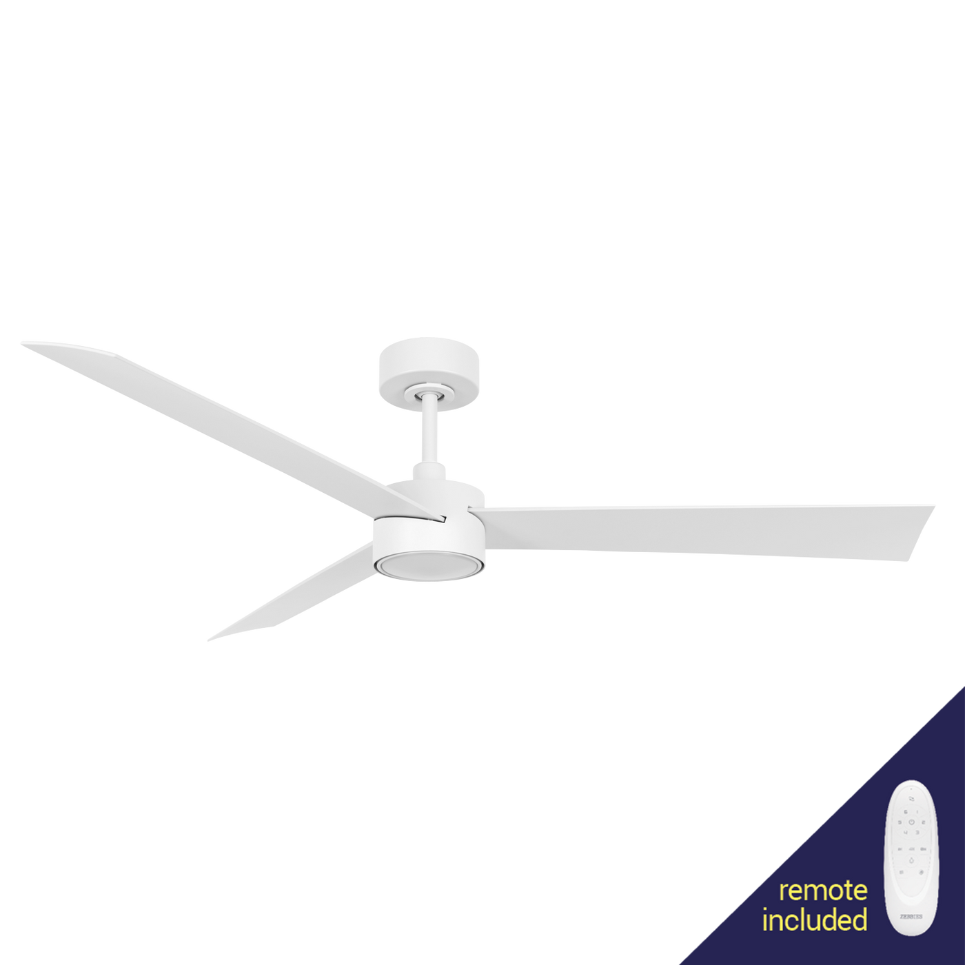 Francolin 2.0 White DC Ceiling Fan: Removable Light & Remote