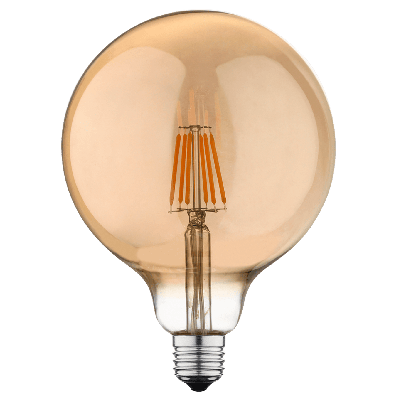 G125 6W ES & E27 Amber Warm White Dimmable Filament LED Globe