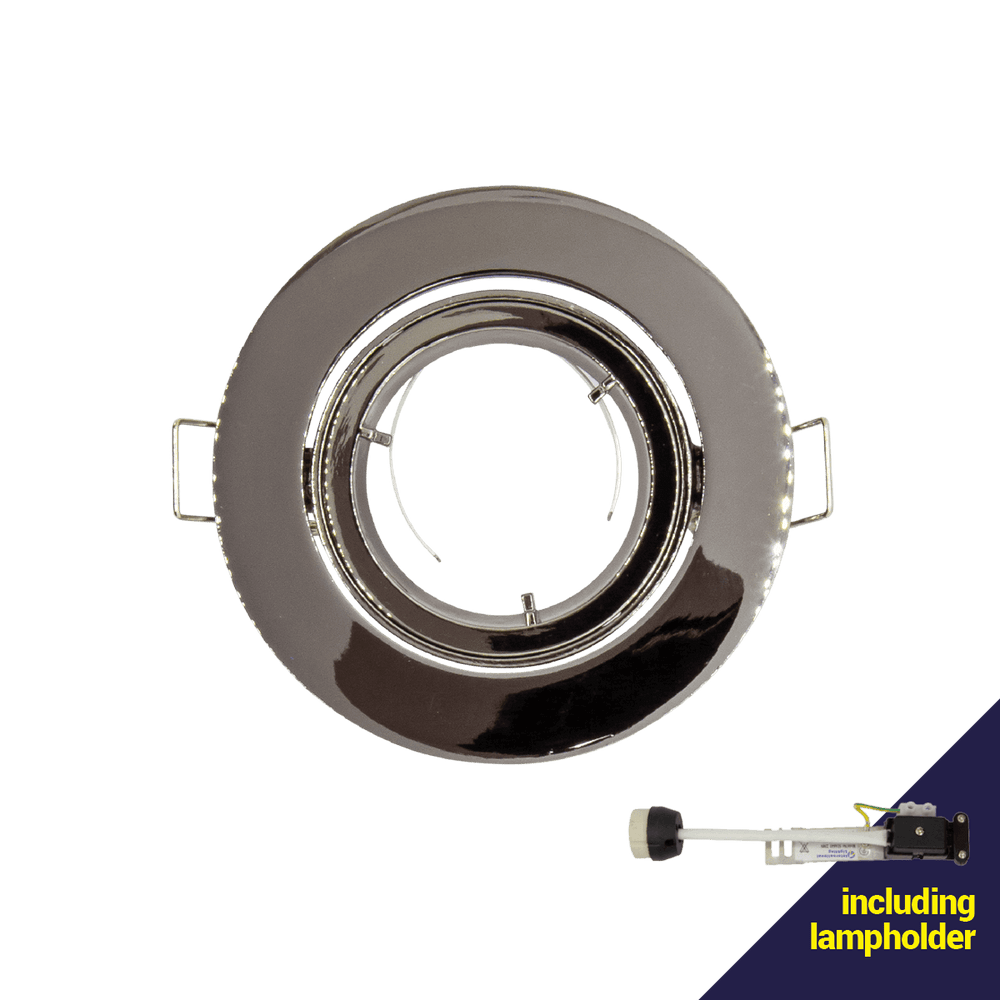 Gun Metal 220V Tilt Downlight | 82mm Cut-Out | SKU 4581 | Zebbies Lighting