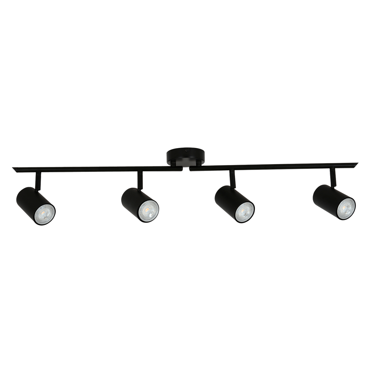 Harper Black 4 Light Adjustable Spotlight Bar | Large Modern Ceiling Light