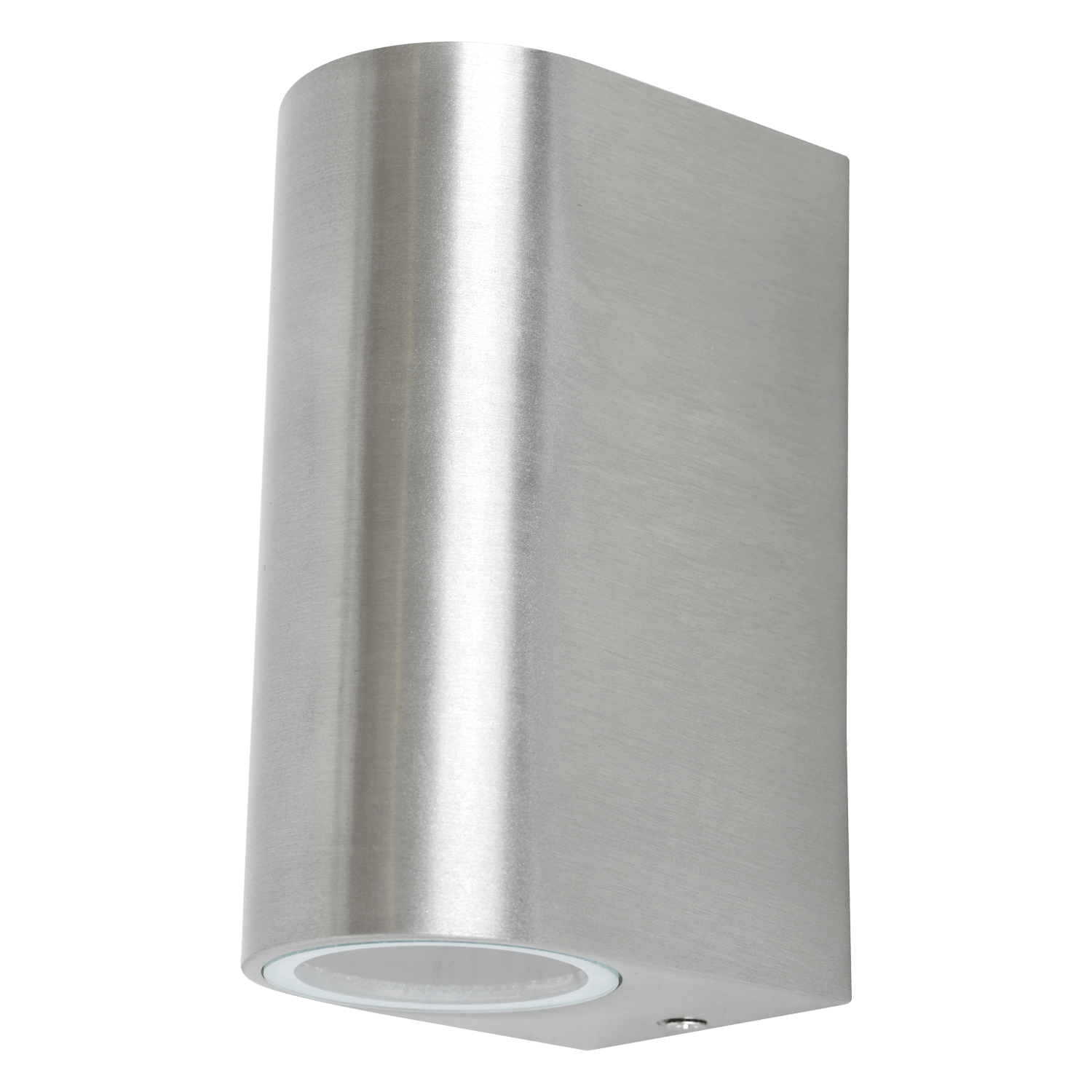 Orb Polished Aluminium Up and Down Outdoor Wall Light | Zebbies