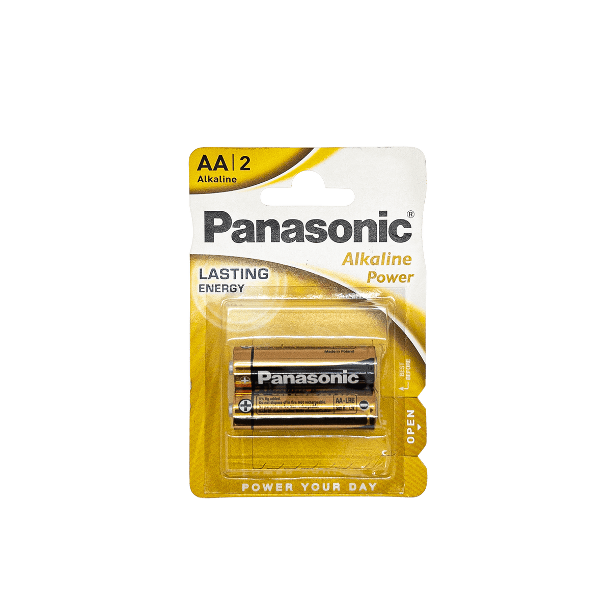 2-Pack AA Battery Panasonic Alkaline Set Value-Pack