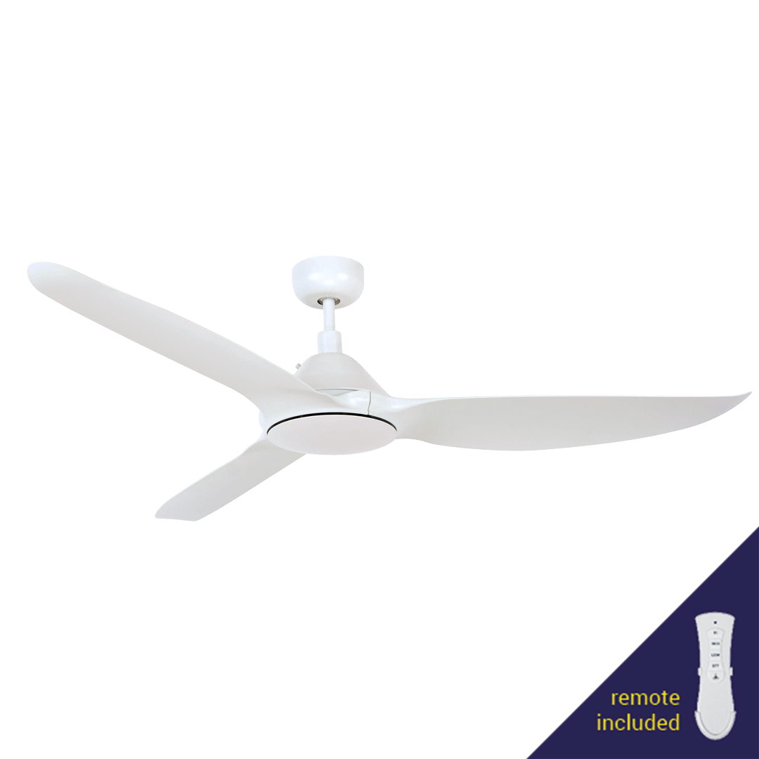 Pels White 80W Ceiling Fan | 1480mm | Remote Control | Zebbies Lighting