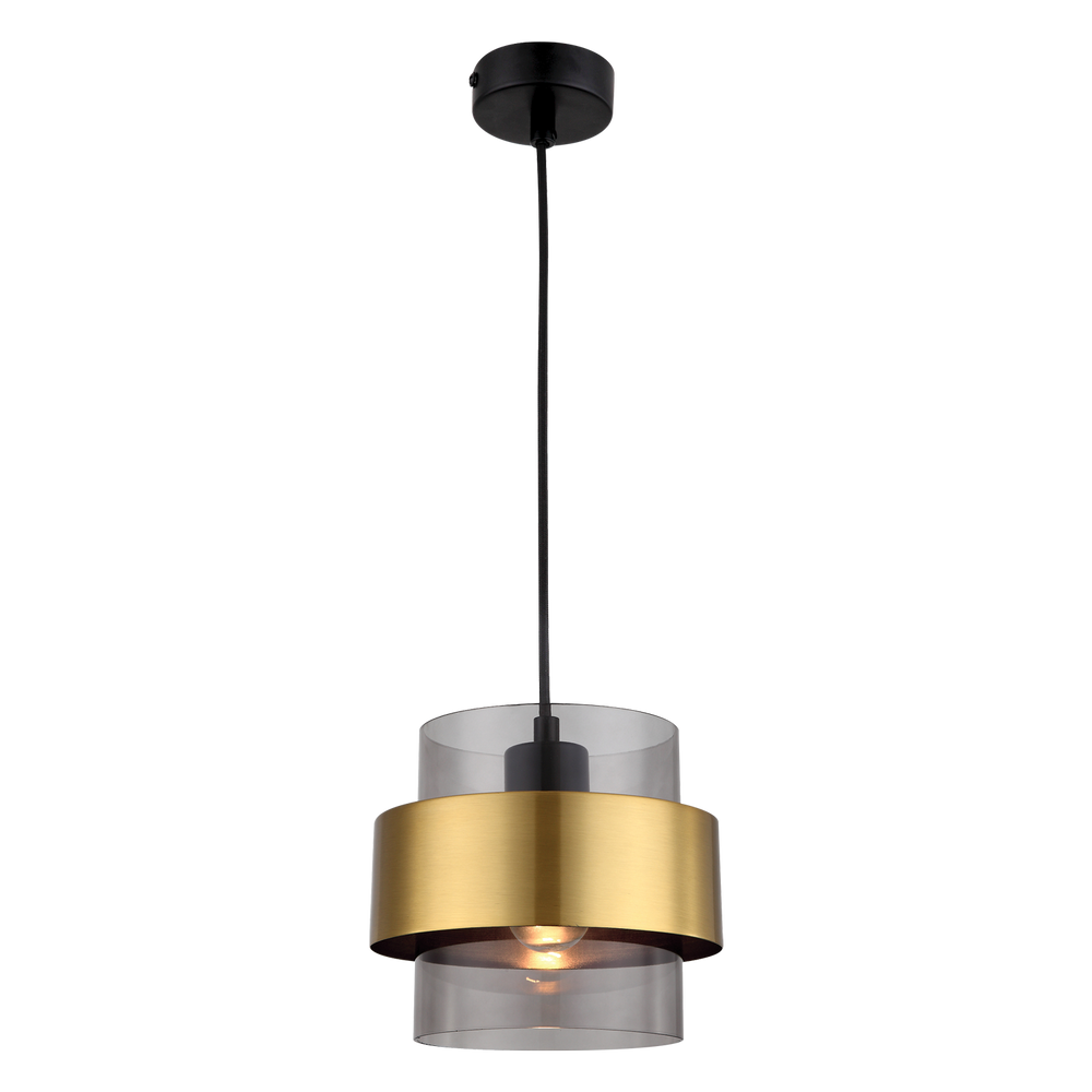 Pen856 Gold Pendant Light with Glass Cover | 180mm | Zebbies