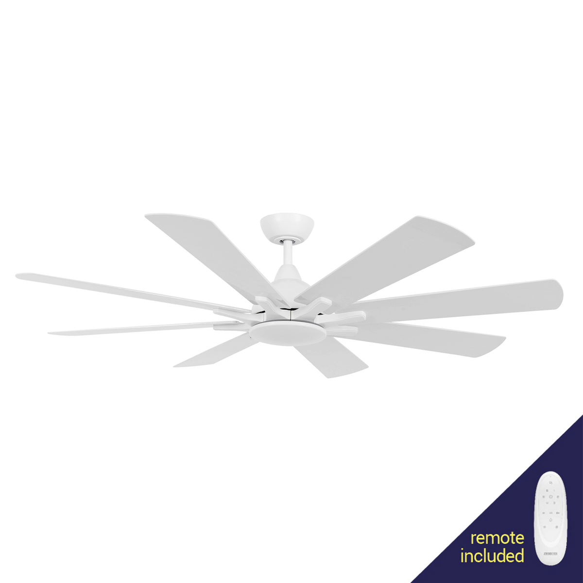 Raven White 60W DC Ceiling Fan with Remote Control