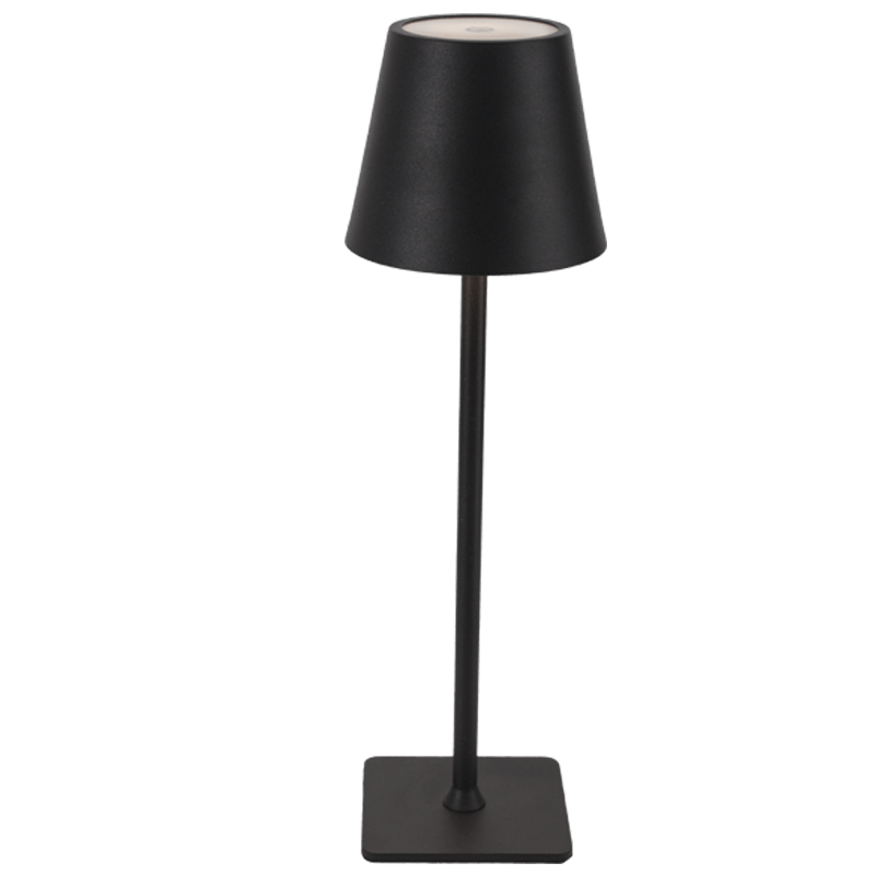 Black 3W Rechargeable LED Table Lamp | CCT & Dimmable | Zebbies