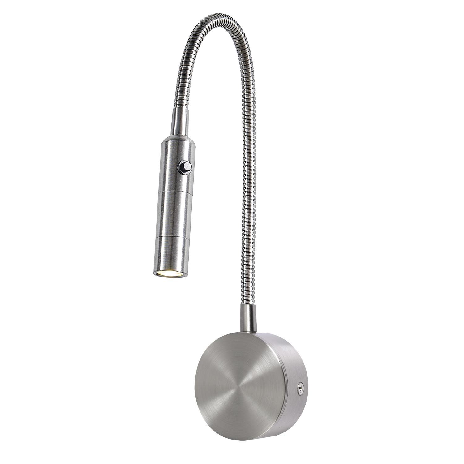 Satin Chrome LED Wall Light with Flexible Arm and Switch