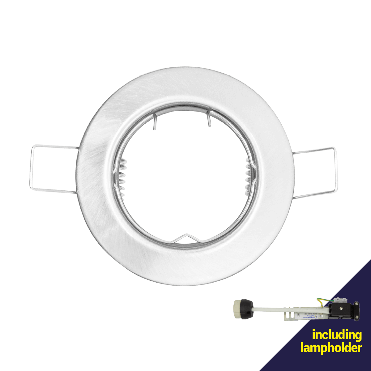 Fixed Satin Nickel 220V Steel Downlight with 60mm Cut Out