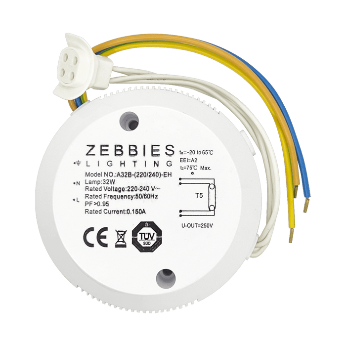 T5 32W Circular Fluorescent Light Ballast | 95mm Diameter | Zebbies