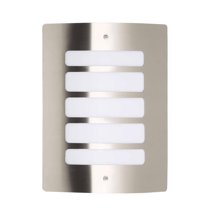 Todd Satin Nickel Outdoor Wall Light Streamlined Exterior