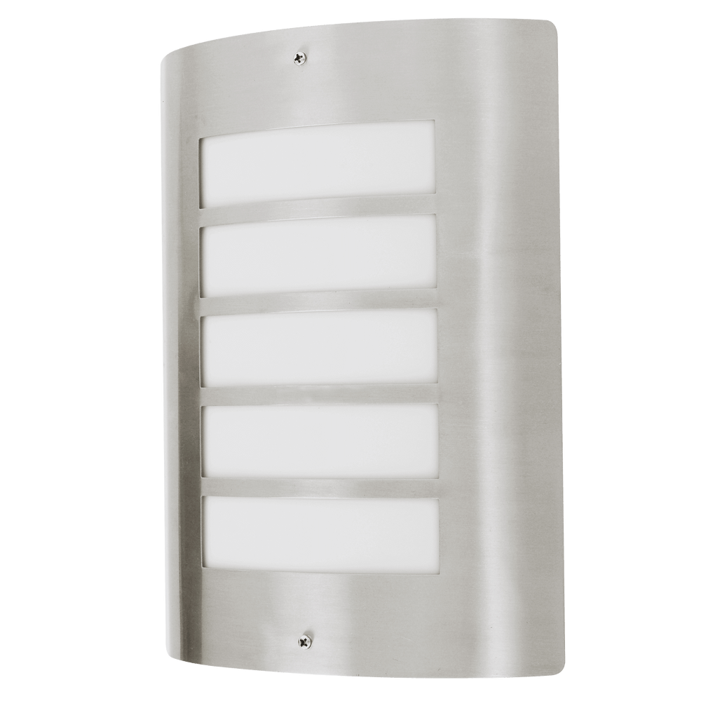 Todd Satin Nickel Outdoor Wall Light Streamlined Exterior