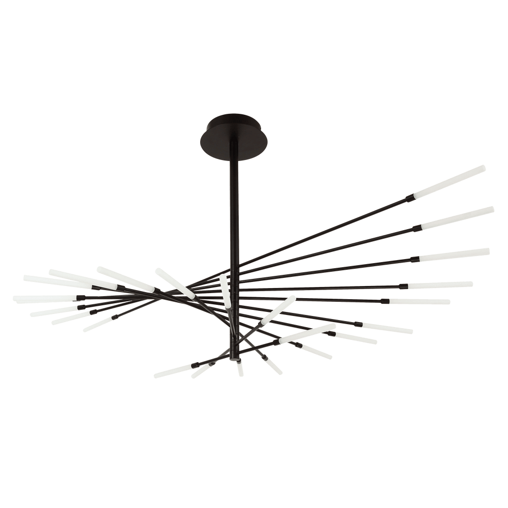 Voguing Large Matte Black 50W LED Pendant Light | CCT Dimmable