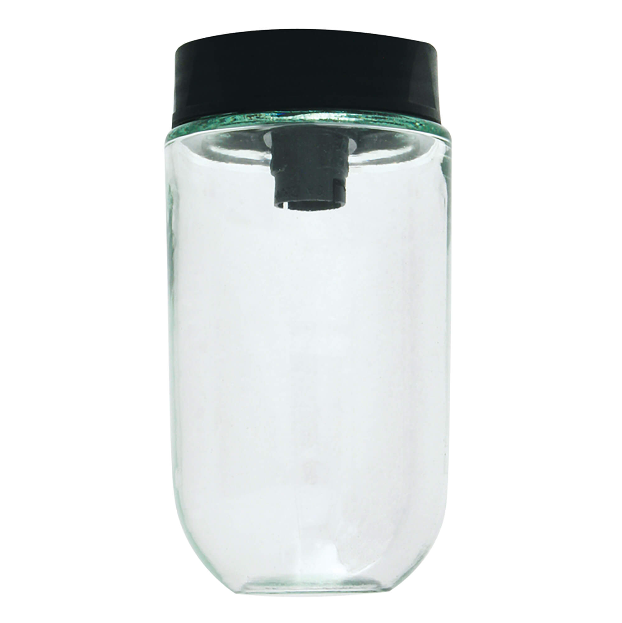 Wellglass Jam Jar Ceiling Light - IP44 Industrial Black & Clear Glass ...