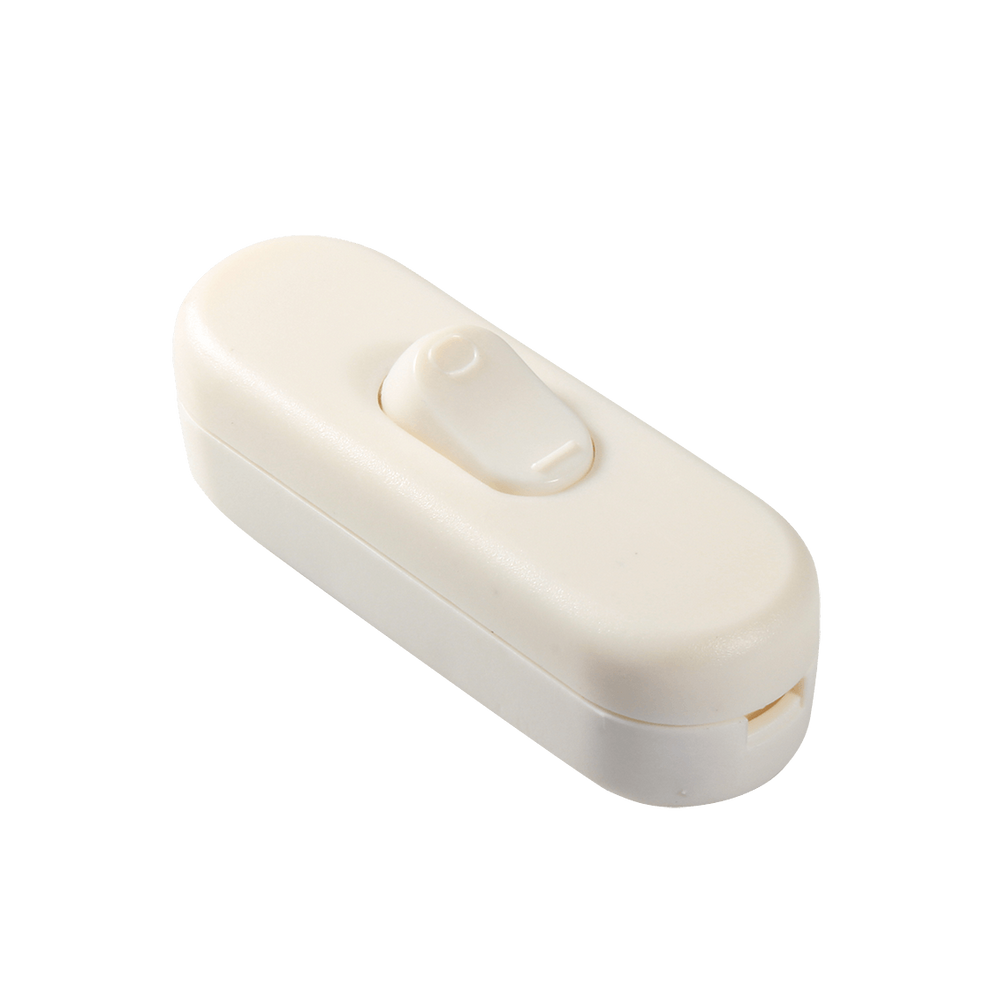 Sleek White Inline Switch for Easy Control Basic Electical