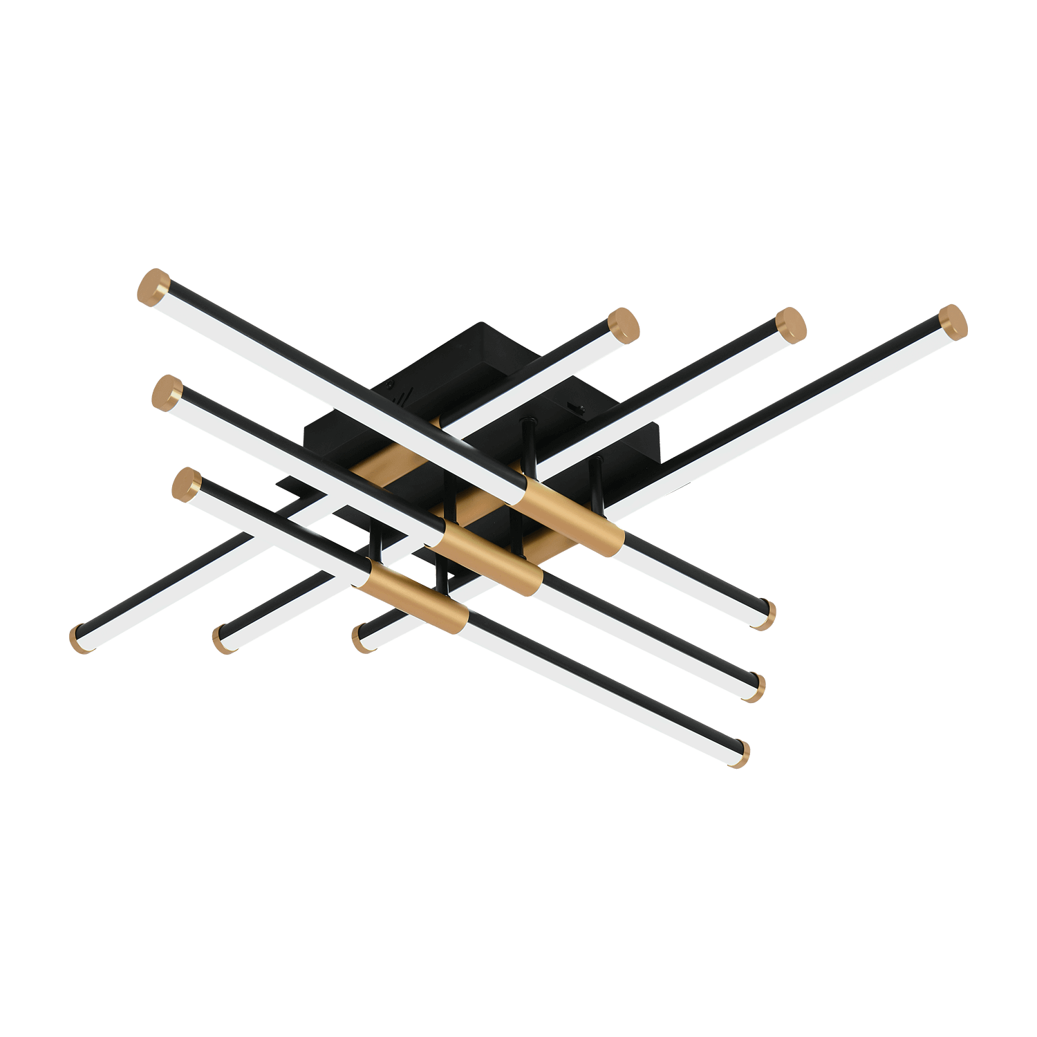 Xavier 60W Sand Black & Gold CCT LED Ceiling Light | Zebbies