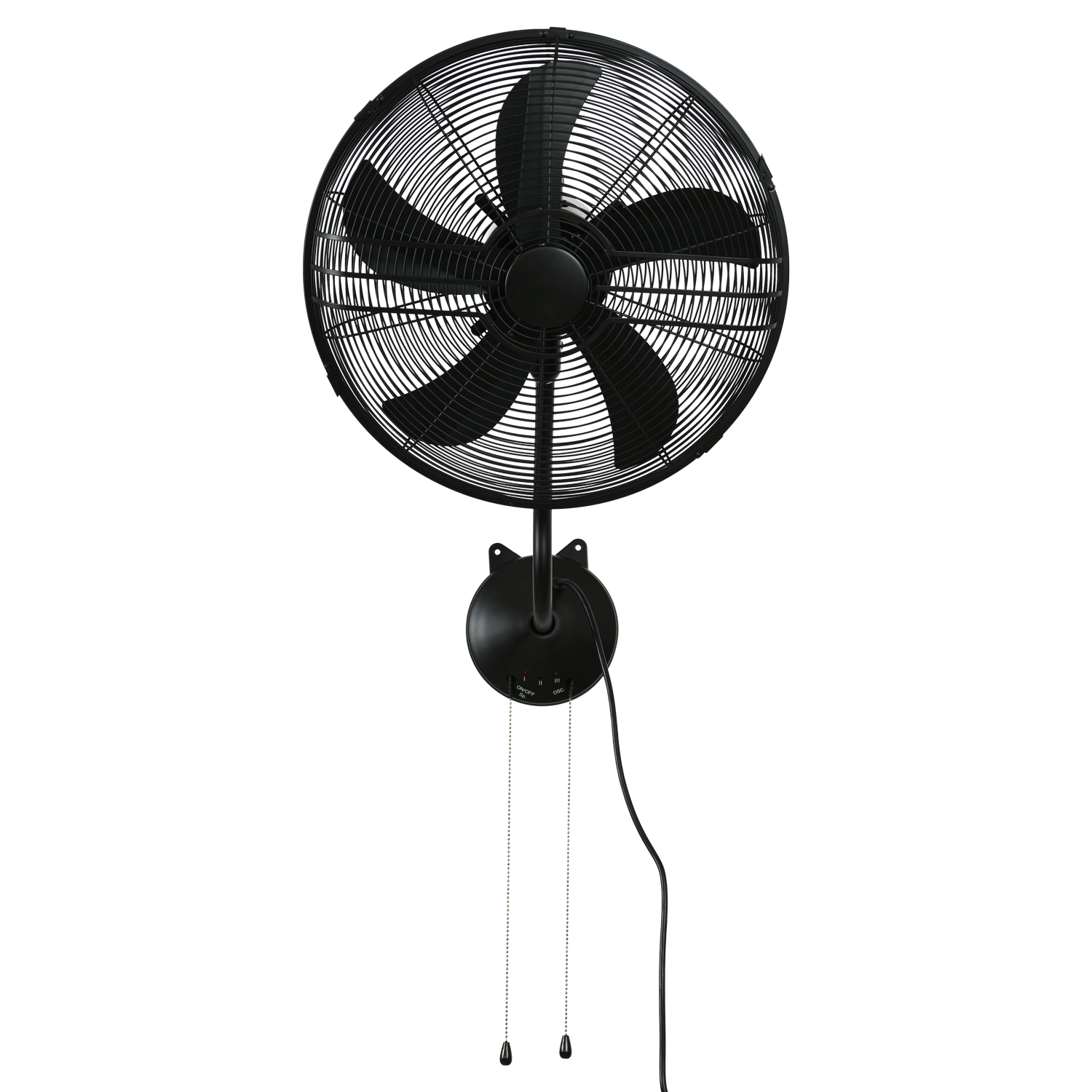 Airstream Matt Black Wall Fan for Efficient Cooling