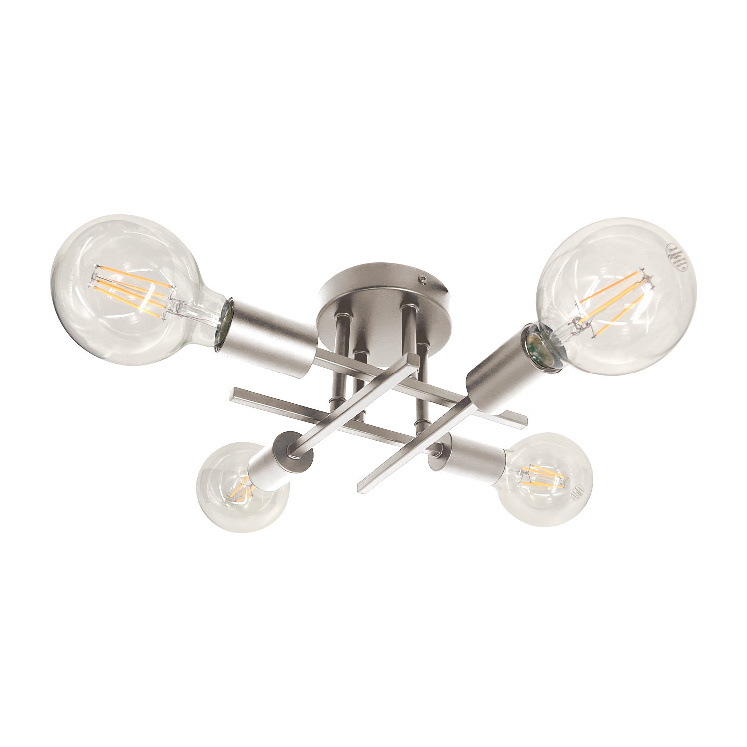Olivia Four Light Satin Nickel Ceiling Light for Elegance
