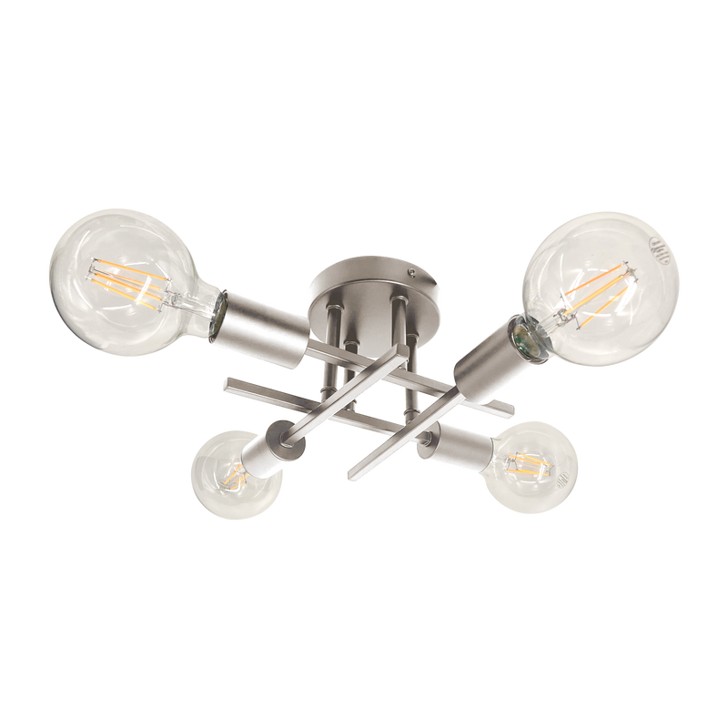Olivia Four Light Satin Nickel Ceiling Light for Elegance